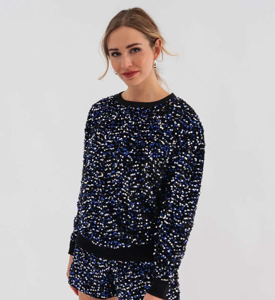 Le sweat en velours noir à sequins fait sensation chez Gémo : le modèle ...